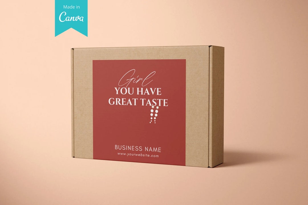 6 Editable Packaging Labels, Custom Packaging Sticker,branded Packaging ...