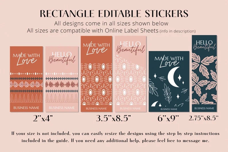 Editable Branded Packaging Template Bundle Editable Packaging - Etsy