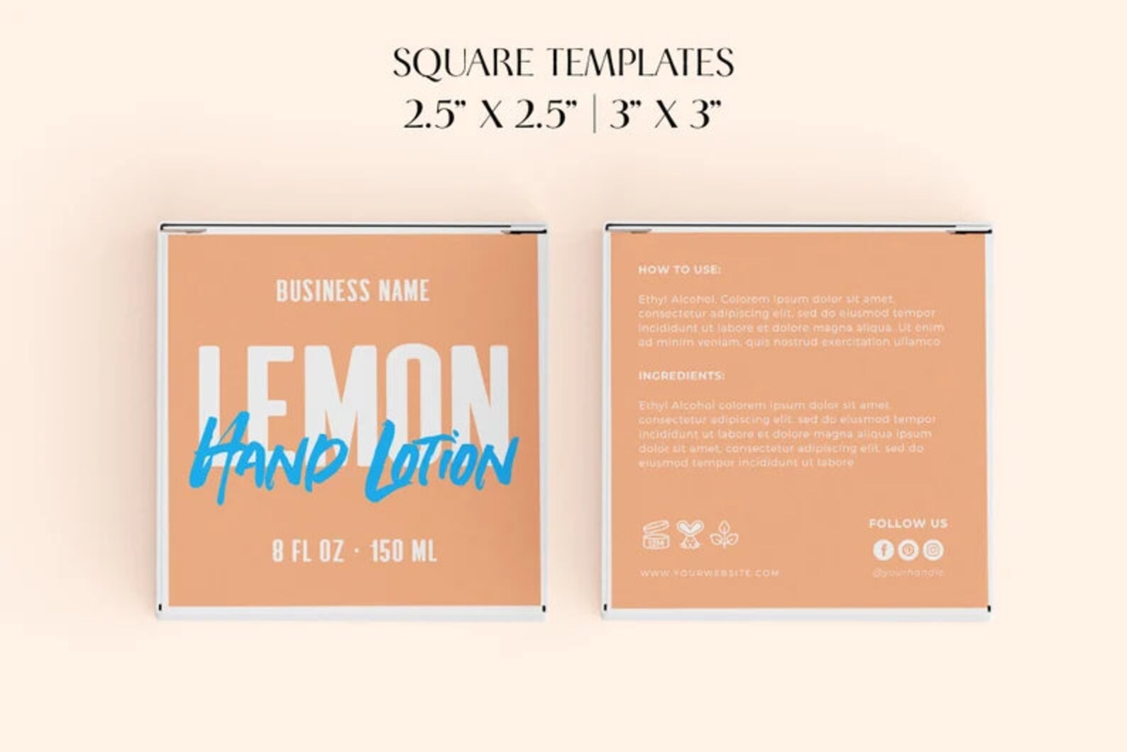 Editable Cosmetic Labels DIY Cosmetic Labels Printable Body - Etsy