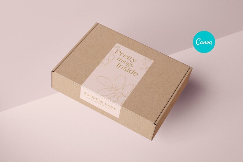 6 Editable Packaging Labels, Custom Packaging Sticker,branded Packaging ...