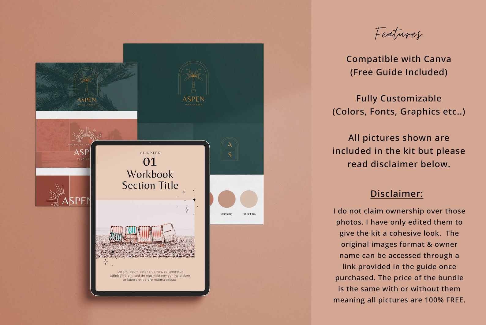 Branding Kit Canva Template Bundle DIY Logo Social Media | Etsy