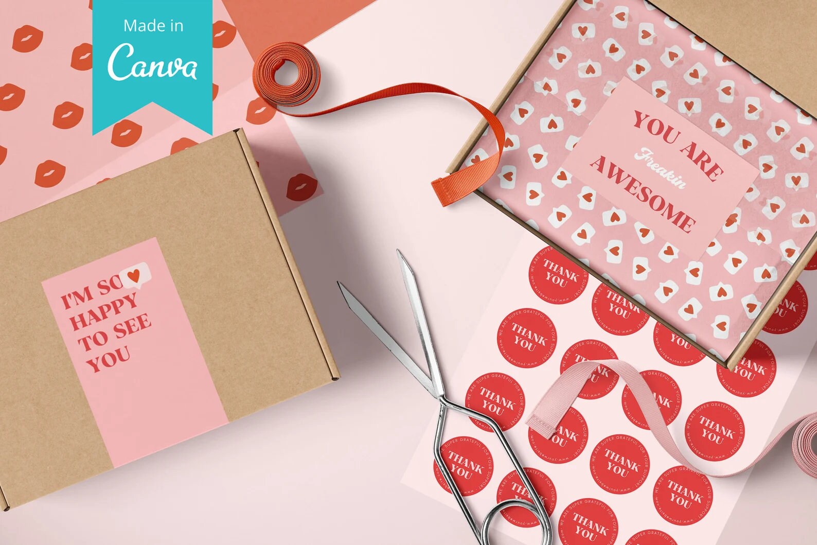 Editable Branded Packaging Template Bundle, Editable Packaging Box ...