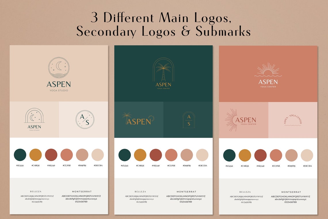 Branding Kit Canva Template Bundle DIY Logo Social Media | Etsy