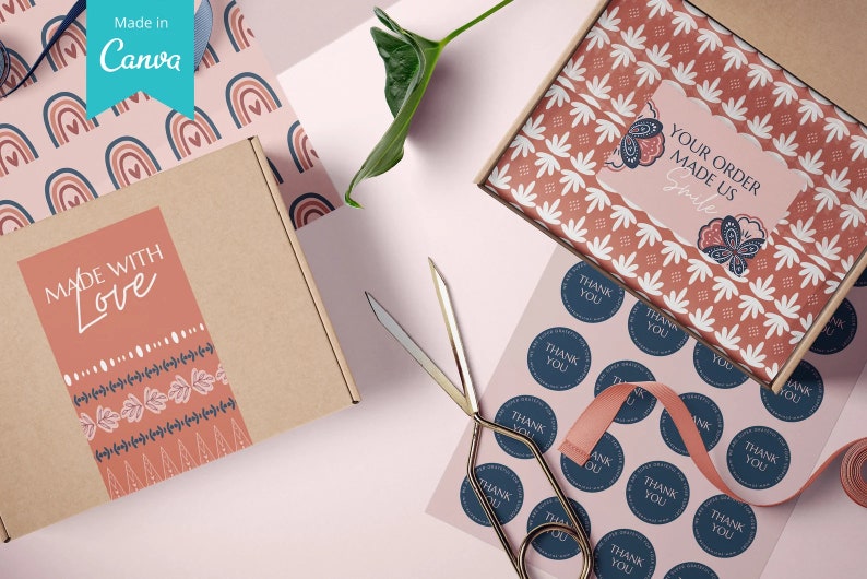 Editable Branded Packaging Template Bundle Editable Packaging - Etsy