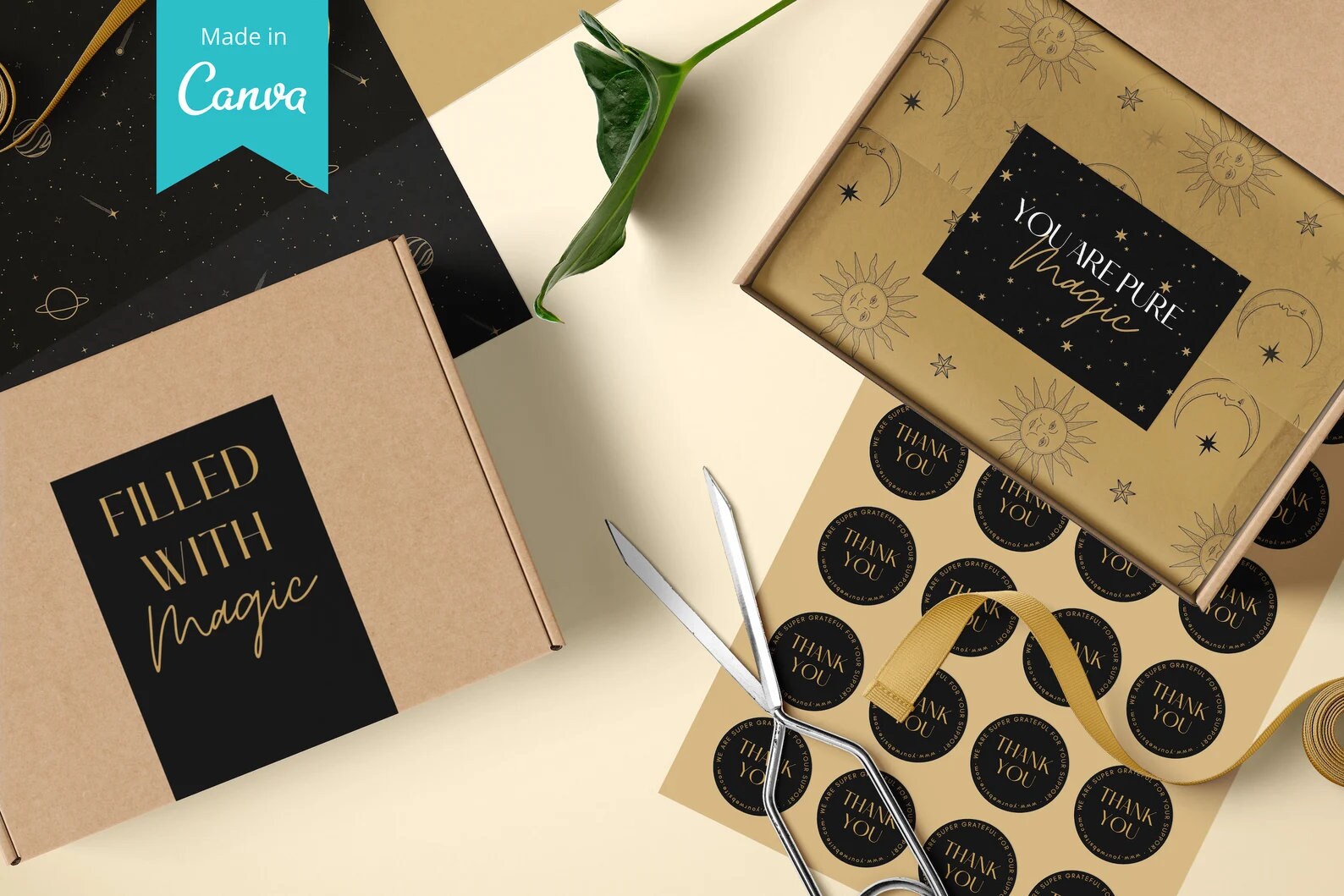 Editable Branded Packaging Template Bundle, Editable Packaging Box ...