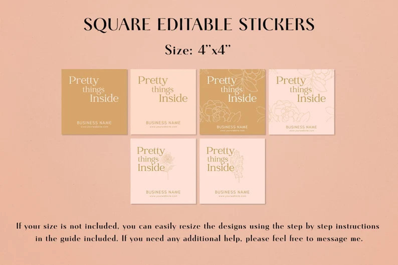 Editable Branded Packaging Template Bundle Editable Packaging - Etsy