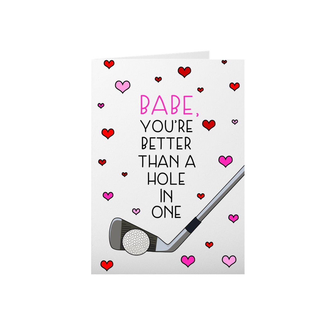 Golf Anniversary Card, Card for Golfer, Golf Pun Card, Babe Golf Card ...
