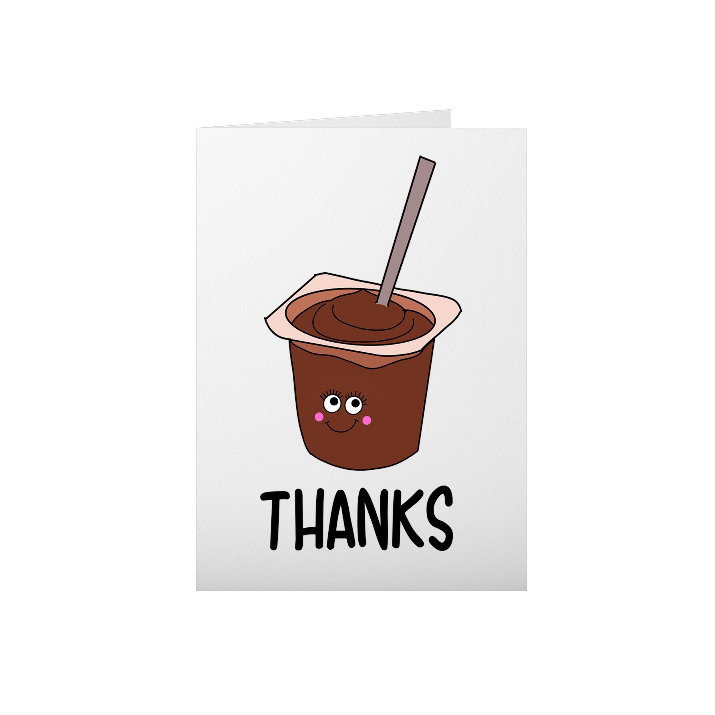 Funny Thank You Card, Thanks for Pudding up With Me, Mother's Day ...
