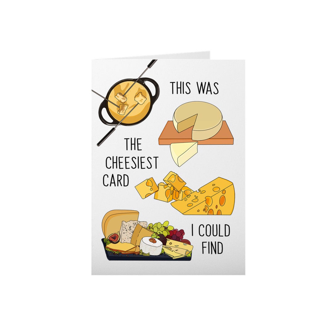 Cheese Birthday Card for Her Funny Birthday Card Cheese Lover Cheesy ...