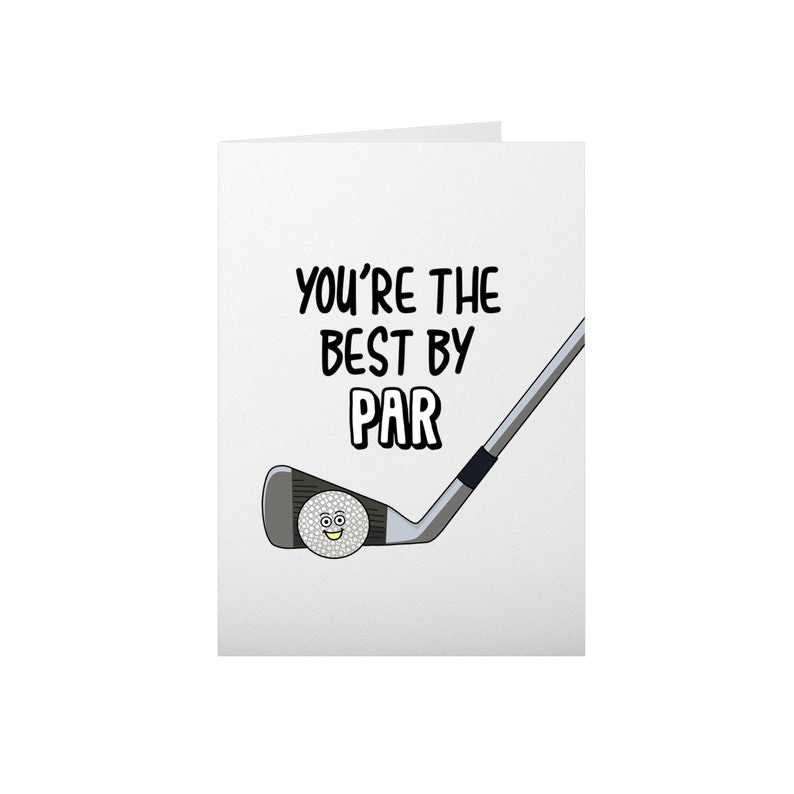 Cute Golf Card, Best By Par, Funny Golf Pun, Fathers Day, Dad Birthday ...