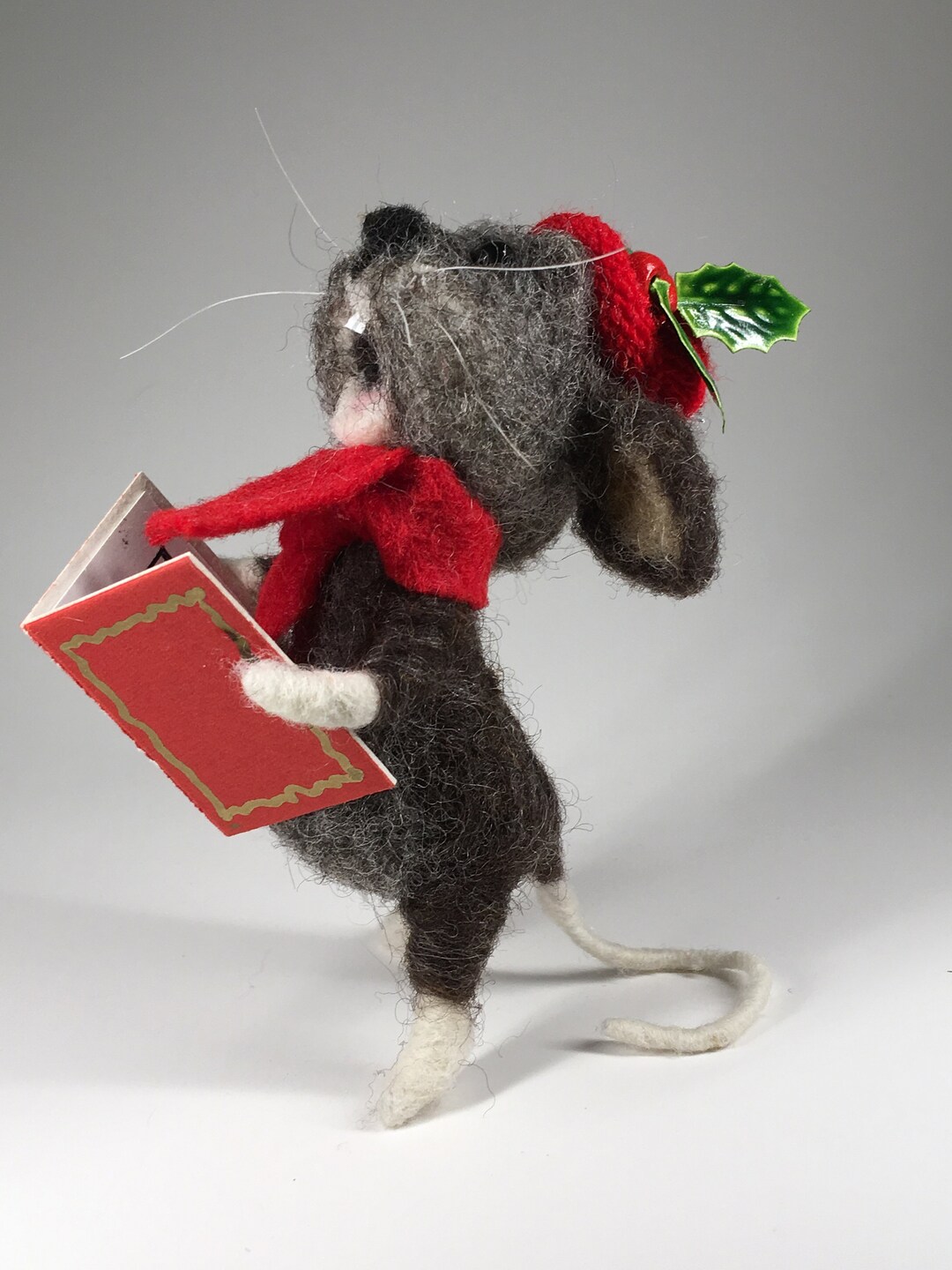 Christmas Mouse Decoration, Wool Mouse, Needle Felted Mouse, Felt Mouse ...