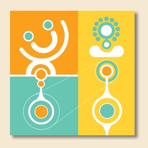 Abstract Imagination Art for Children, What Do You See? Kids Room Decor ...