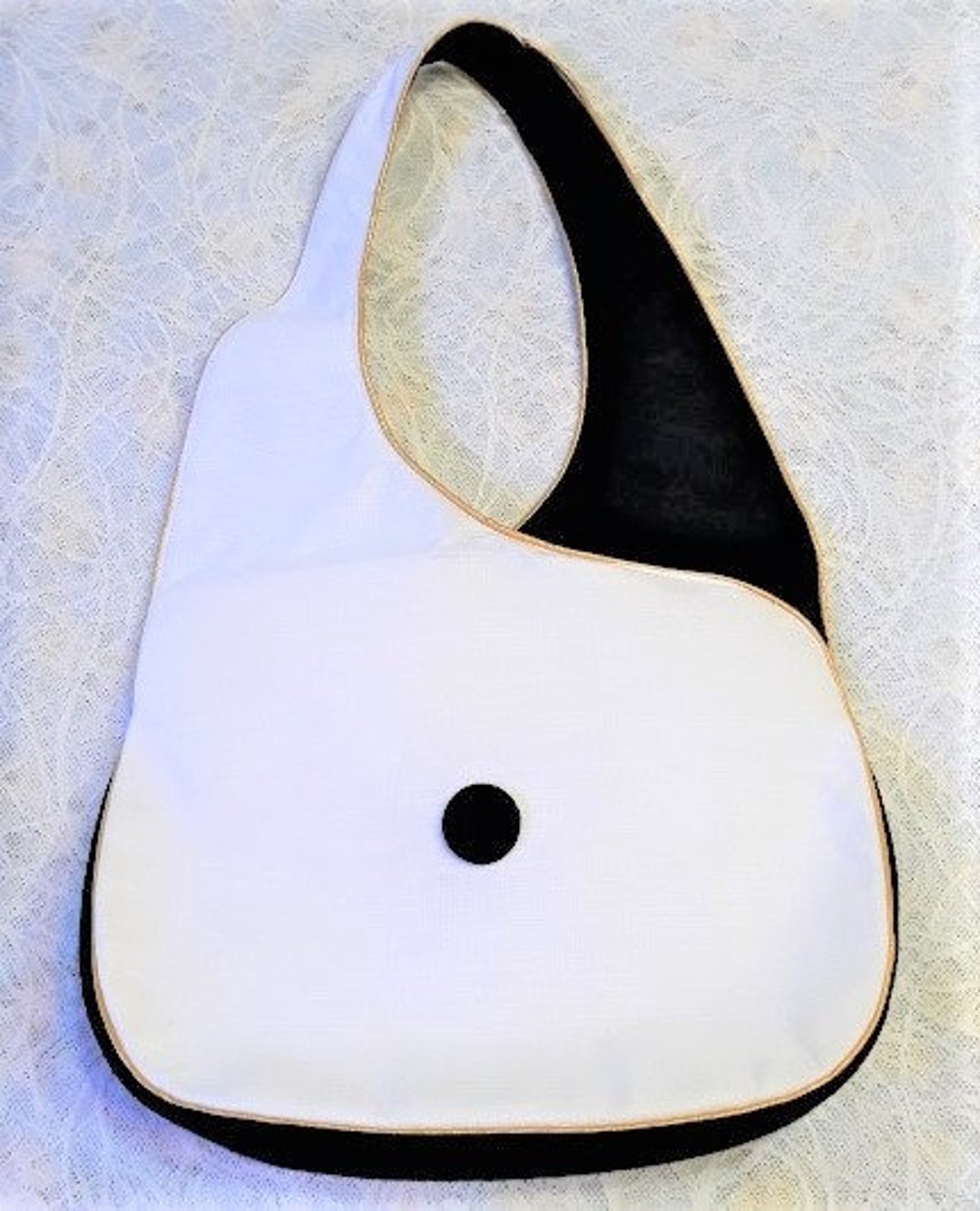 Gorgeous Shoulder Bag. Yin-yang Shape, Art-deco, Boho, Hippie, Clutch ...