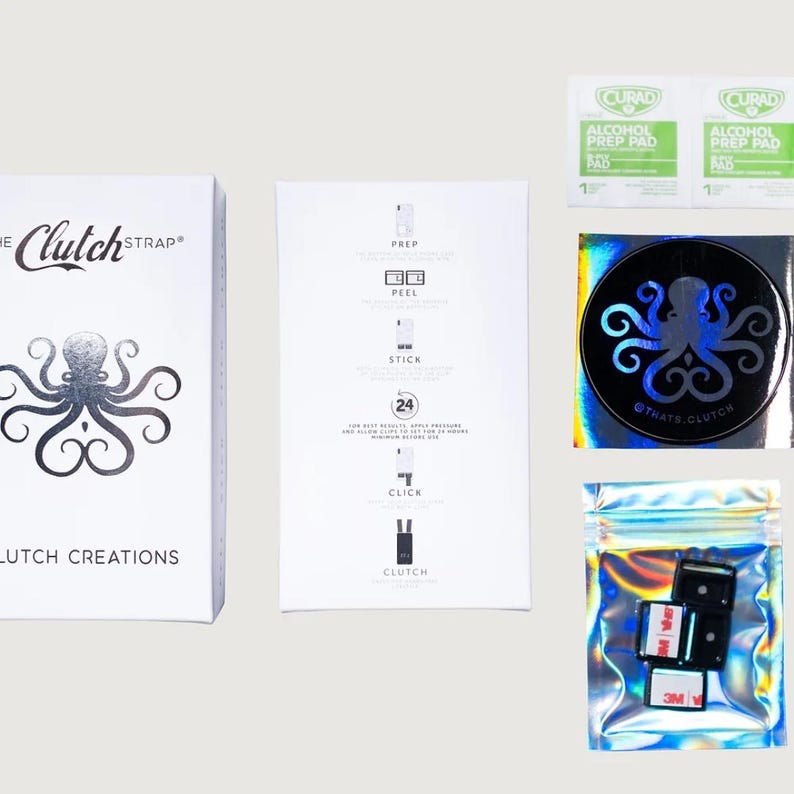 White Leather Cross-body Clutchstrap - Adhesive Phone Strap - Etsy