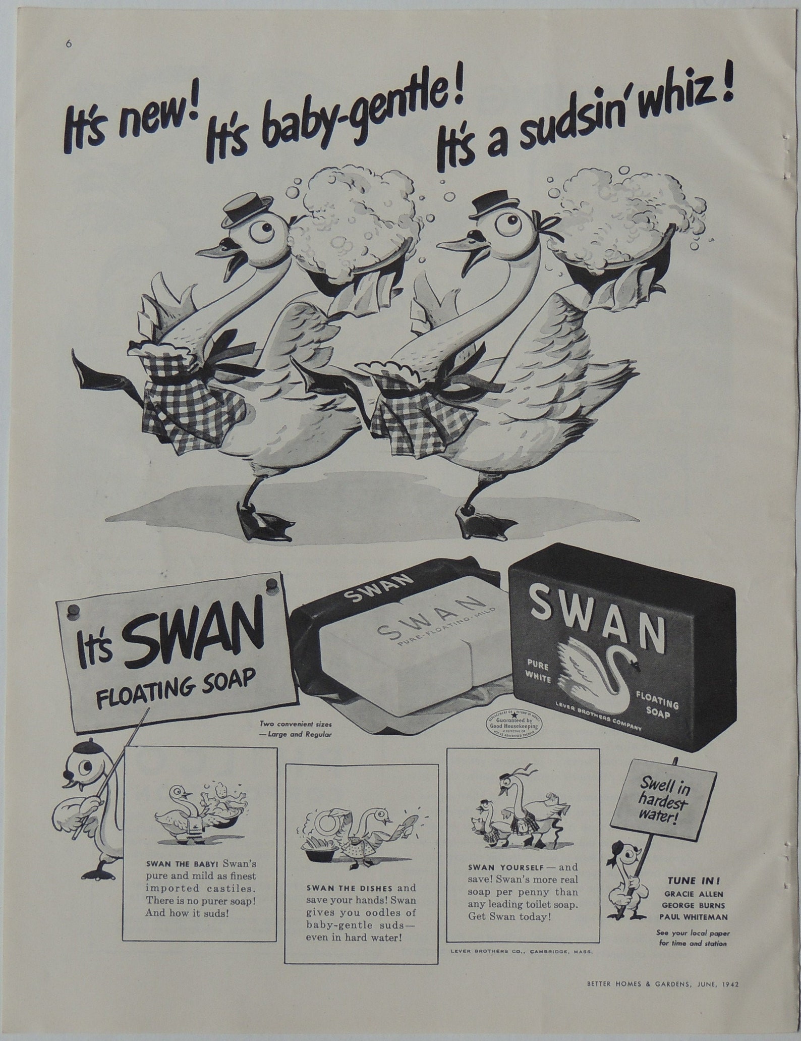 1942 Swan Bath Laundry Bar Soap Vintage Magazine | Etsy