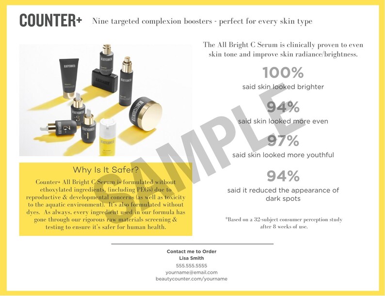 Beautycounter Client Card \u2022 Cards\u2022 Stationary\u2022 m ...