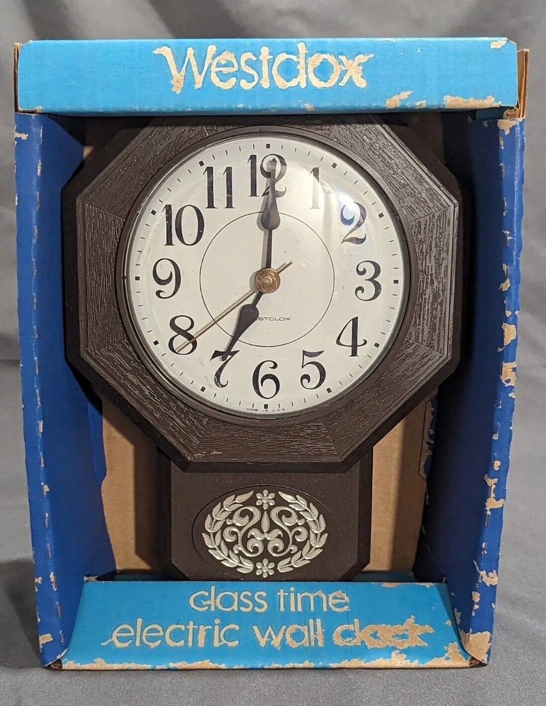 Westclox 26261, Vintage Electric Wall Clock Class Time Plastic Faux ...
