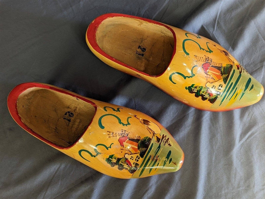 Vintage Handmade Dutch Wooden Clogs Size 21 Holland Hand - Etsy