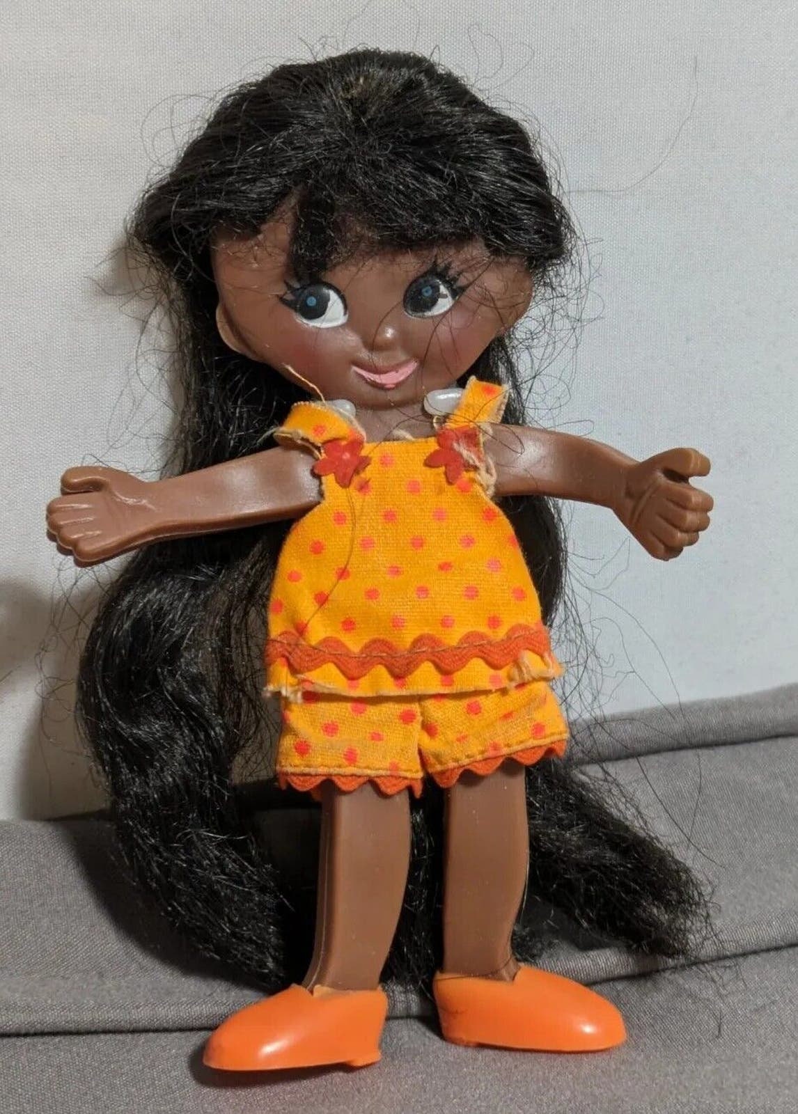 Ideal Vintage 1969 Black African American 5 Bendy Flatsy Doll Trixie in ...