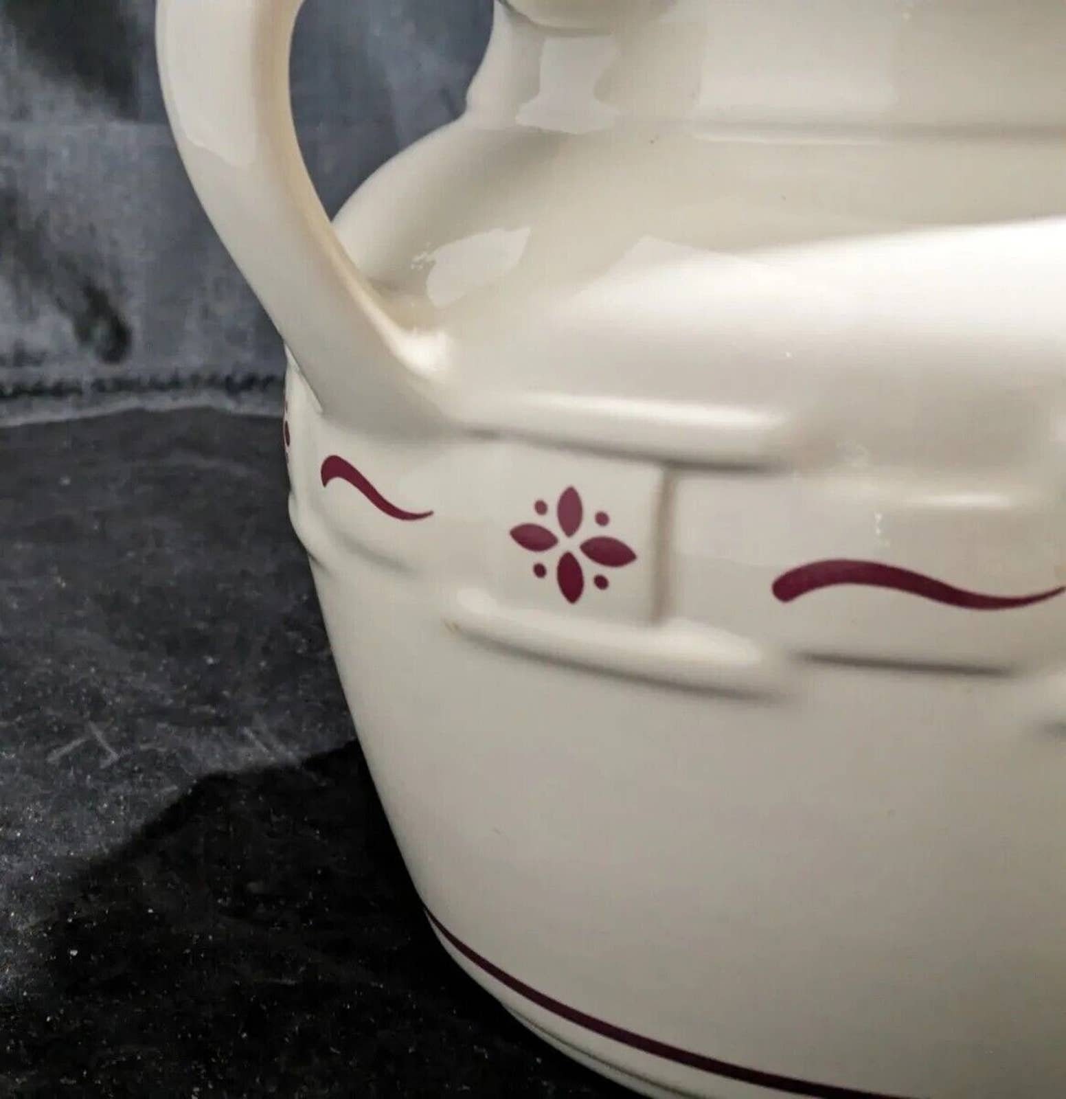 Longaberger Pottery Woven Tradition Classic Red Cookie Jar - Etsy