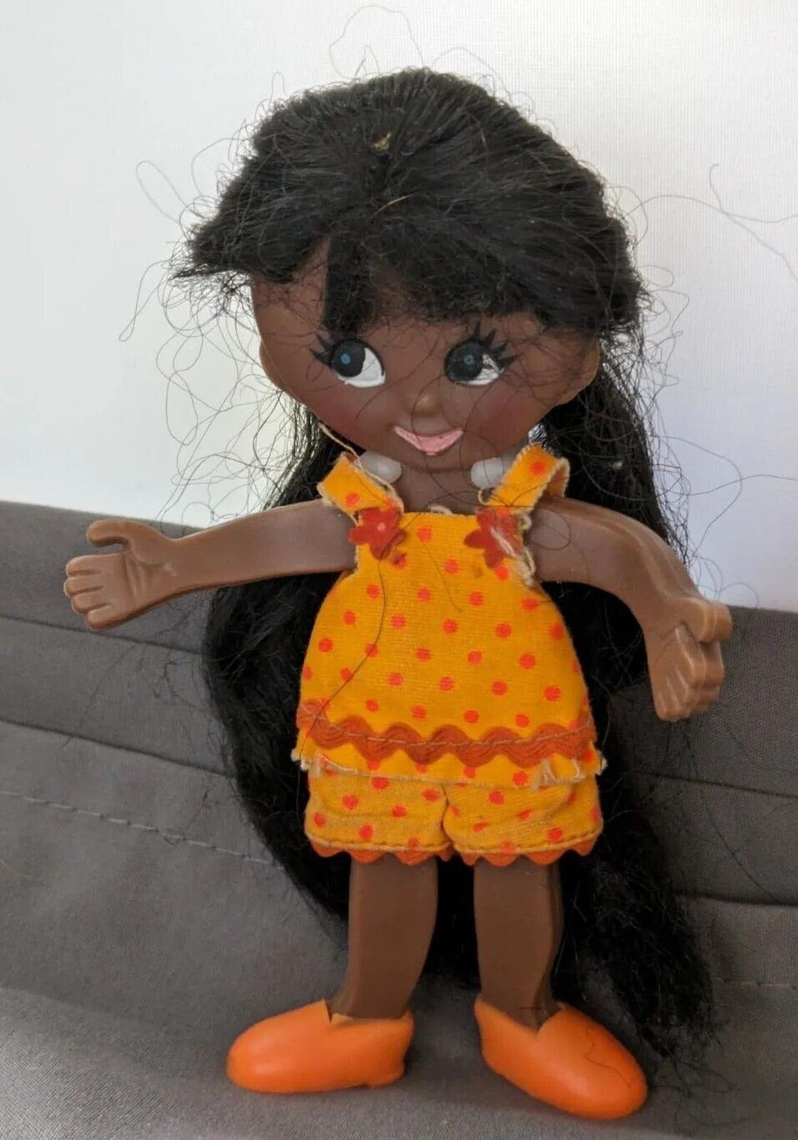 Ideal Vintage 1969 Black African American 5 Bendy Flatsy Doll Trixie in ...