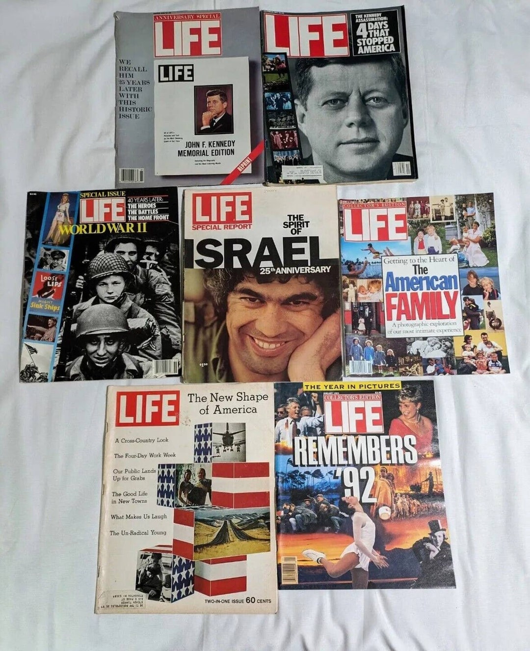 Life Magazine Special Issue Lot of 7 Israel Kennedy WWII the American ...