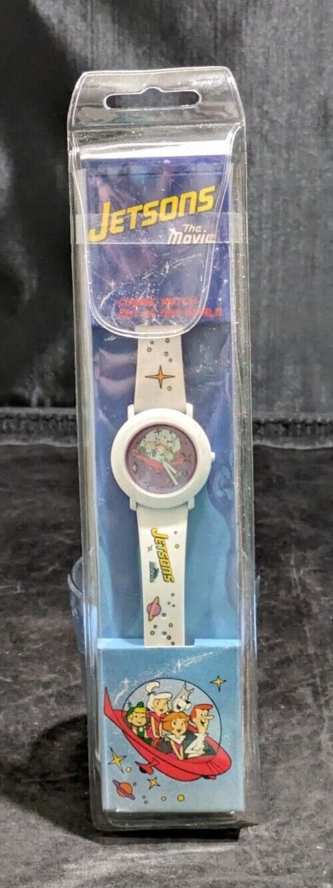 1990 Jetsons the Movie White Analog Watch Stars Planets Moving Second ...