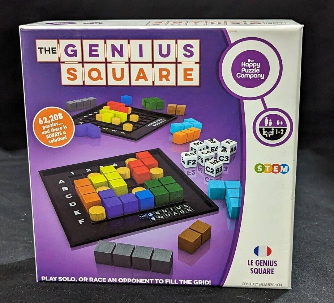 The Genius Square by Happy Puzzle Shape Pattern Building Race - Etsy