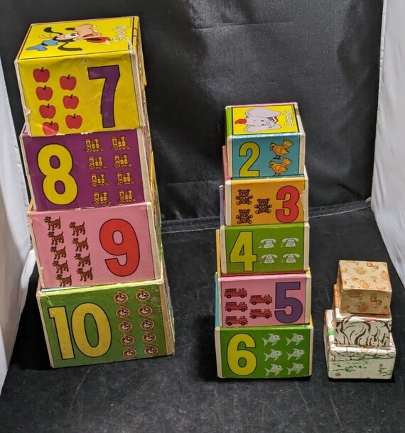 Walt Disney Nesting Boxes Blocks Mickey Mouse Alphabe… - Gem