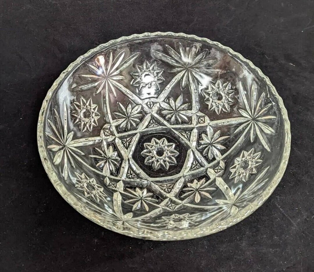 Anchor Hocking EAPC Star of David Lead Crystal 10.7 Large Salad Serving ...