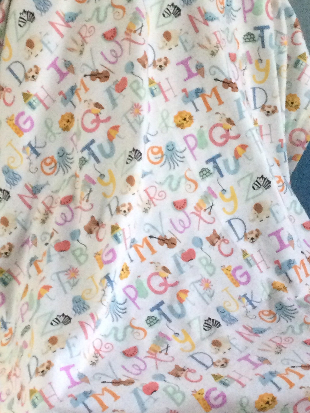 Alphabet Blanket - Flannel, Two-sided, 40”x40” and Super Soft ...