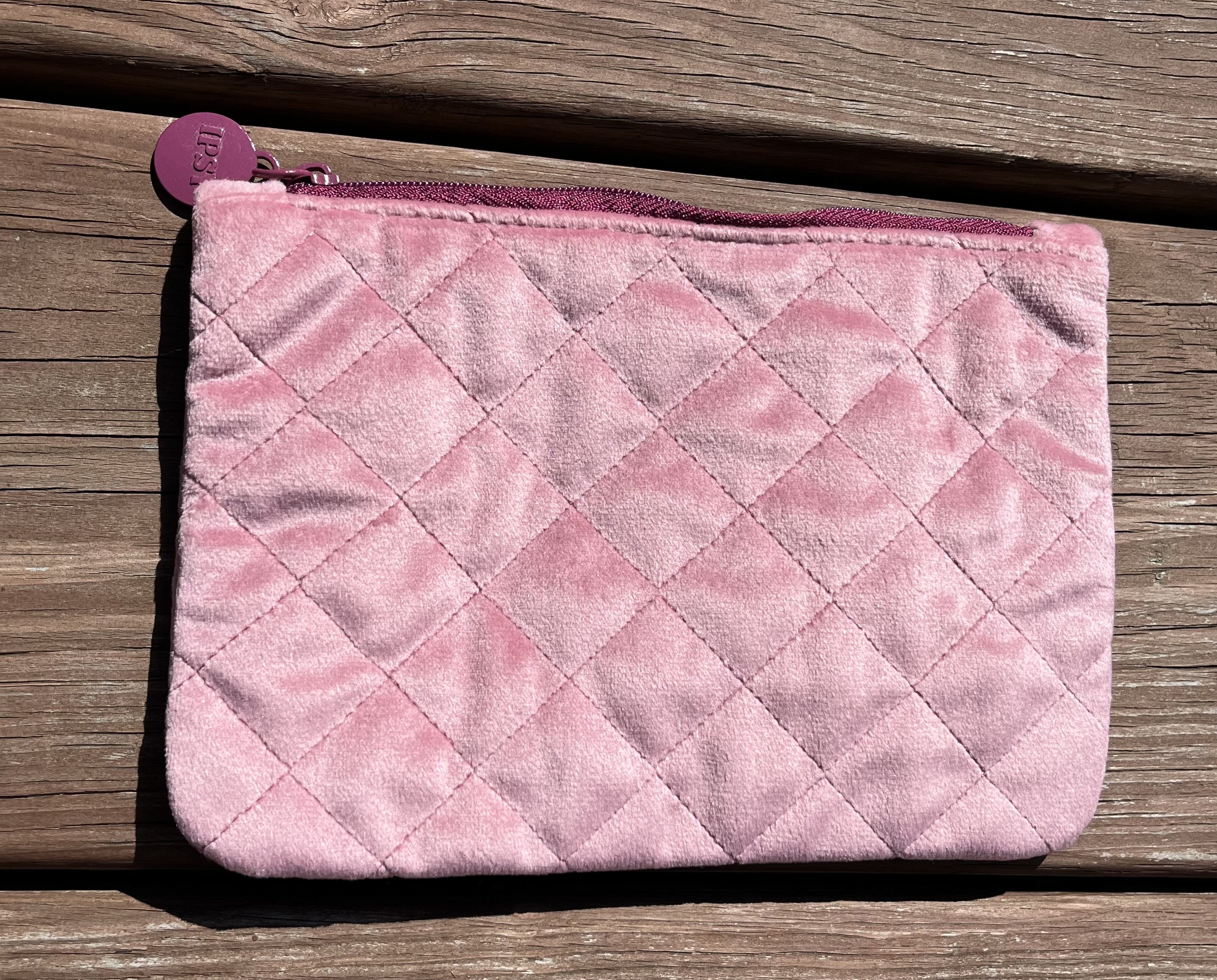 Pink Velvet Boho Ipsy Zipper Pouch Cosmetic Bag Wallet Mauve Maroon - Etsy