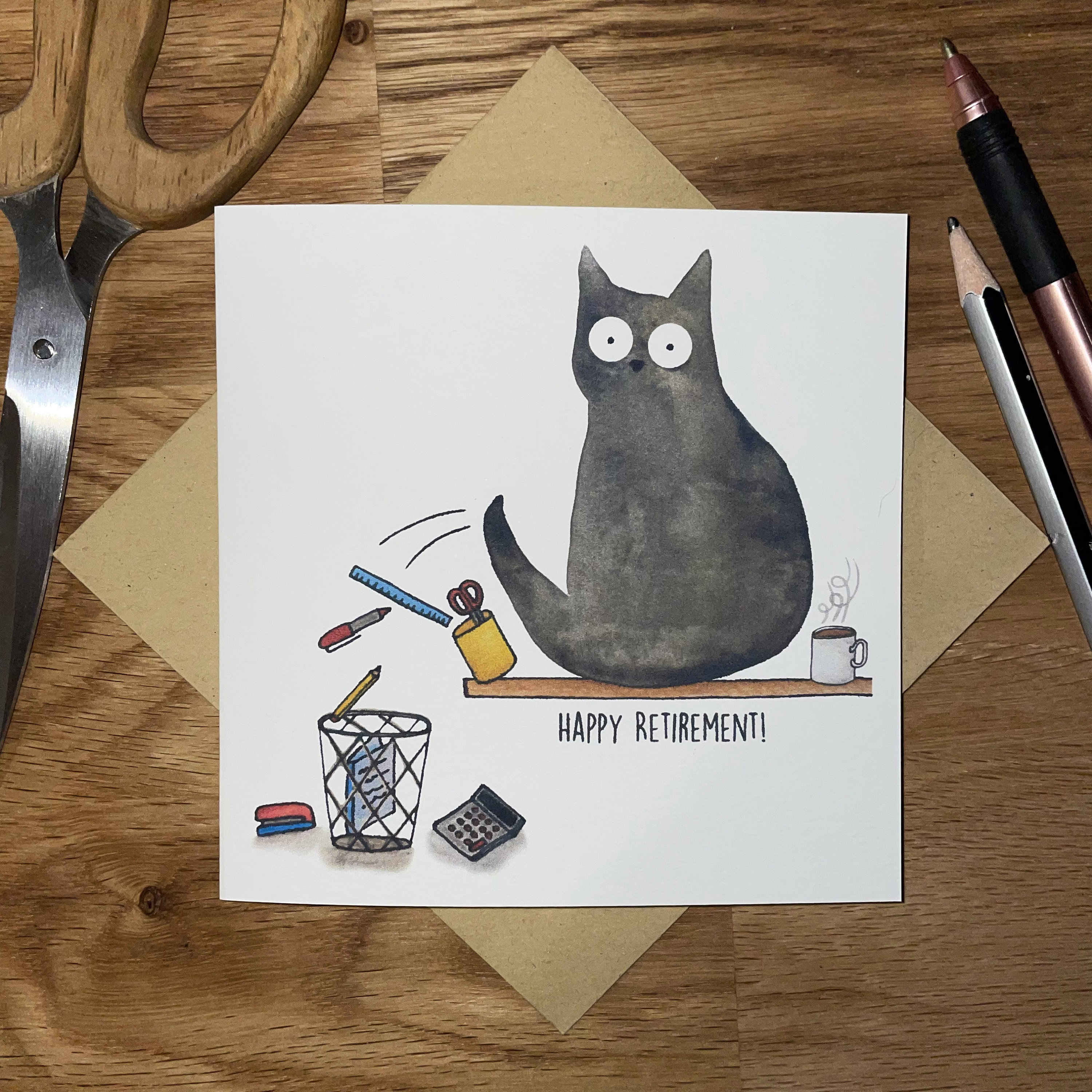 Retirement Card | Funny Retirement Card | Cat Retirement Card | Happy ...