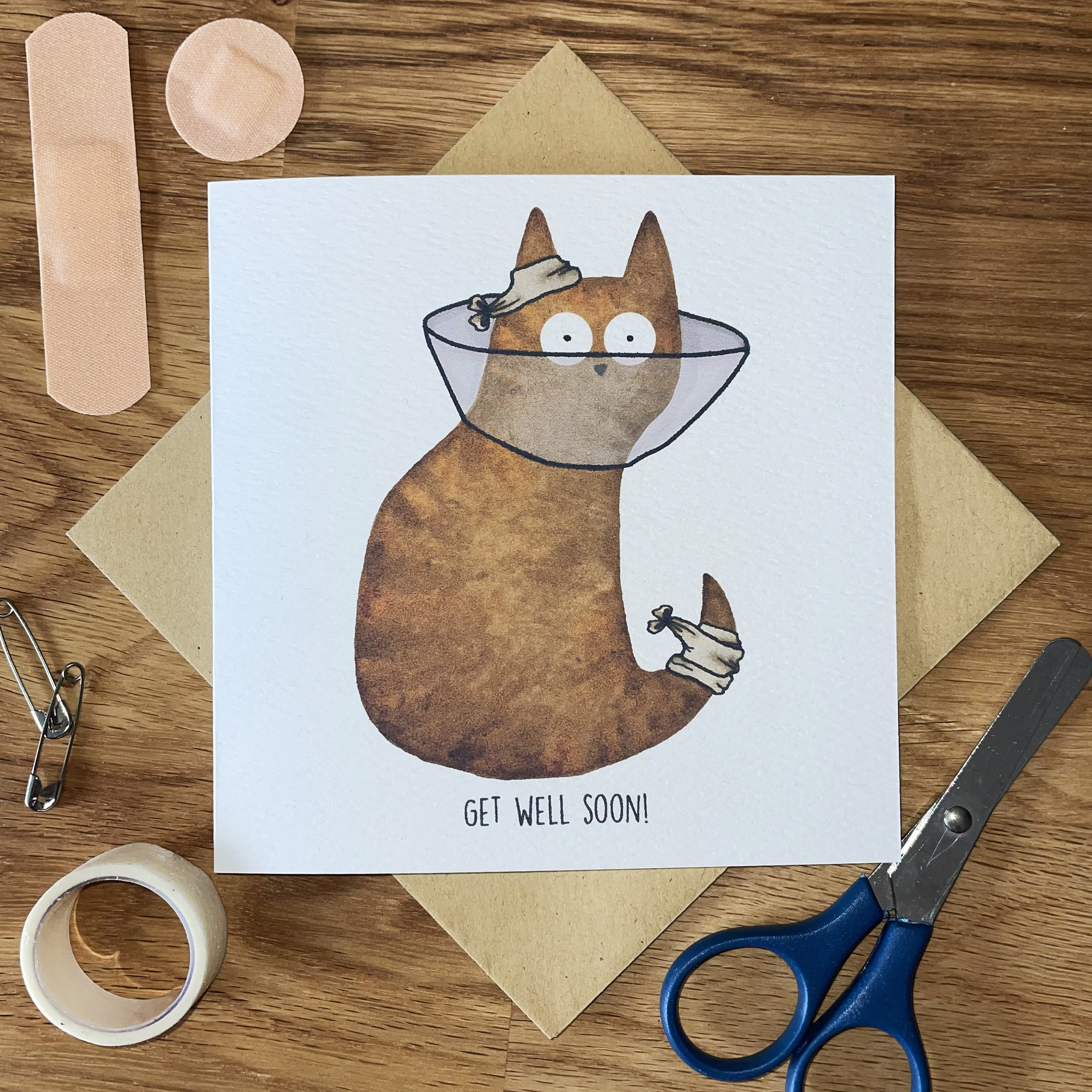 Get Well Soon Cat Get Well Soon Card Funny Get Well Soon - Etsy UK