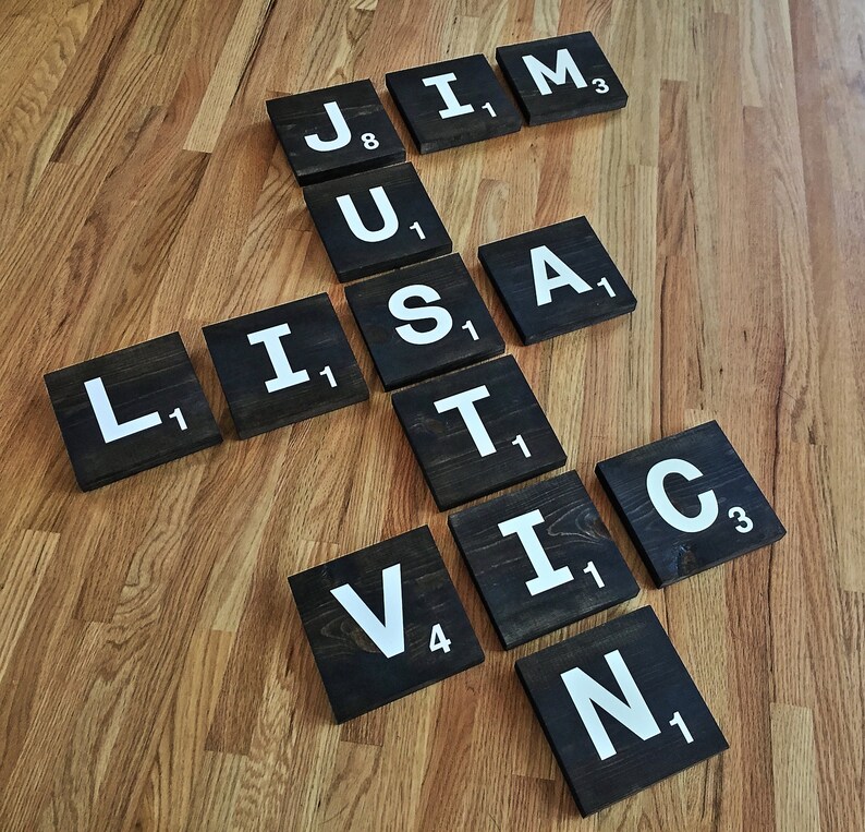 Large 5.5 Inch Custom Personalized Scrabble Wall Art Wood - Etsy