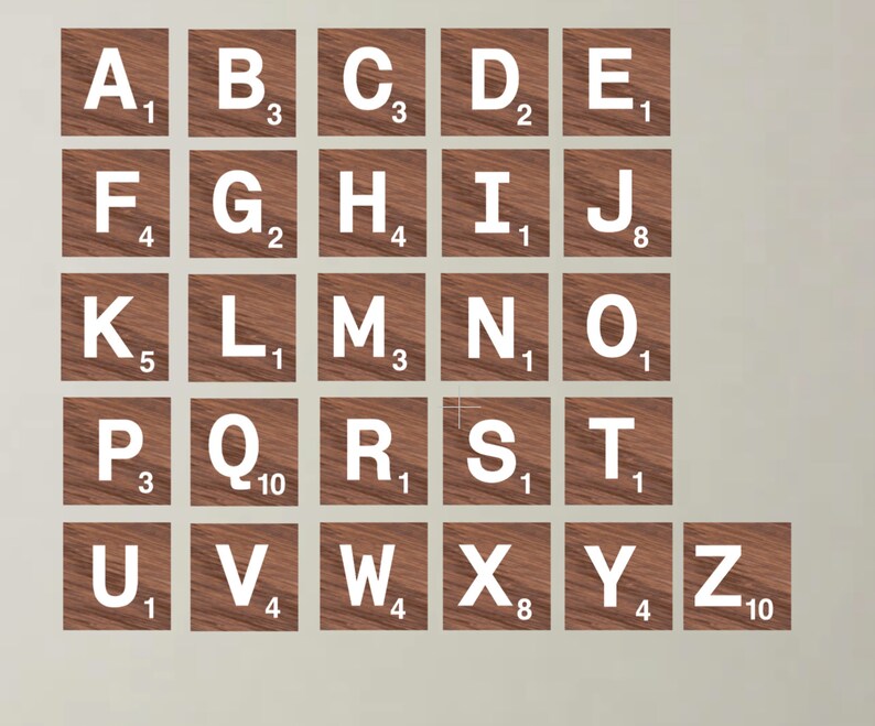 Large 5.5 Inch Custom Personalized Scrabble Wall Art Wood - Etsy