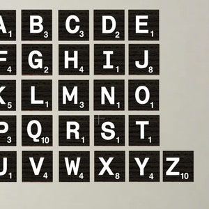 Large 5.5 Inch Custom Personalized Scrabble Wall Art Wood Tiles Letters ...