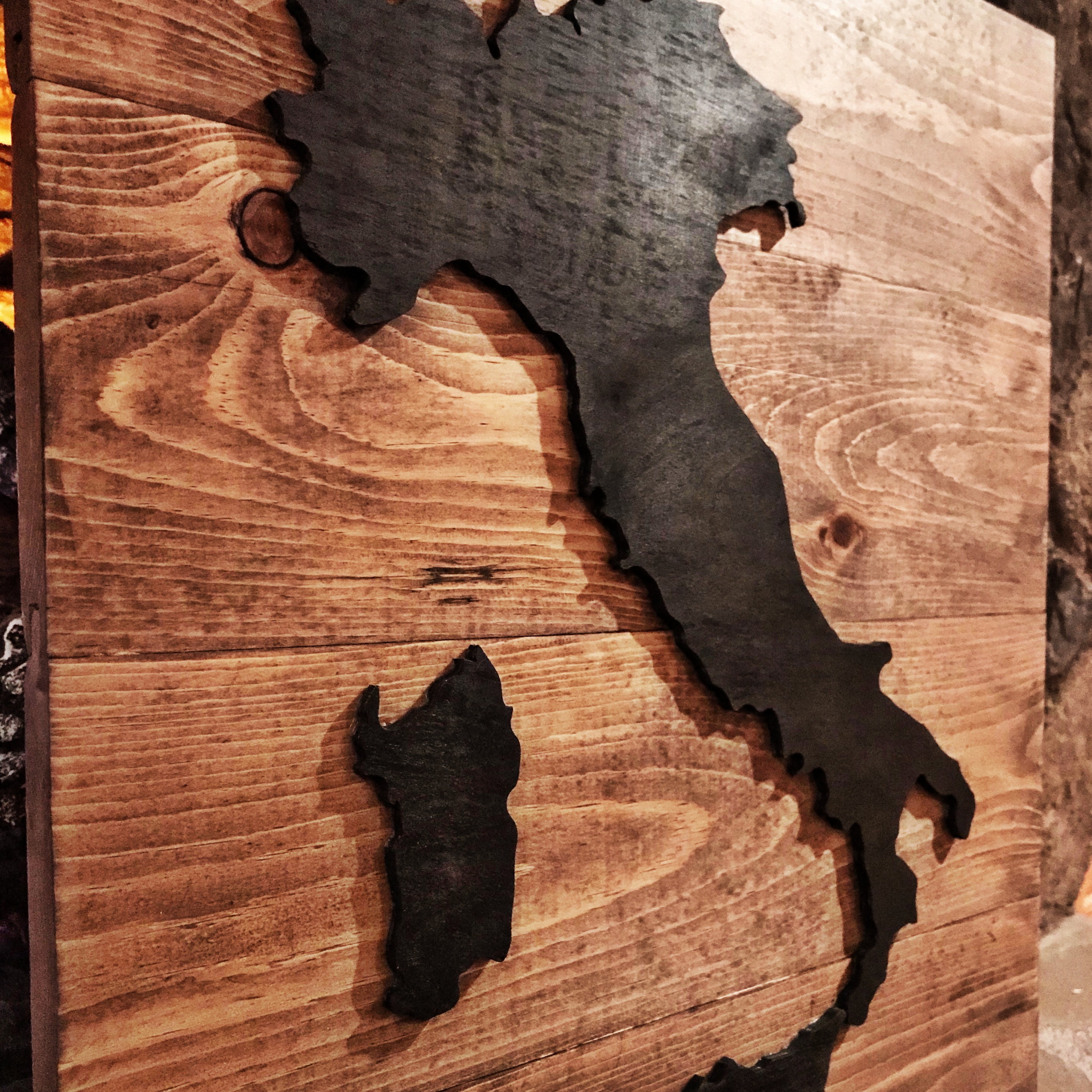 Custom Italy Italia Rustic Cut Out Wood Sign Any | Etsy