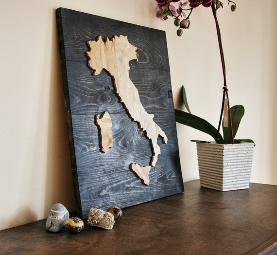 Custom Italy Italia Rustic Cut Out Wood Sign Any | Etsy