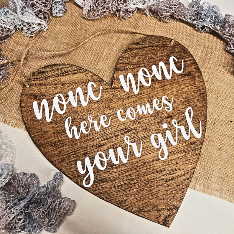 Custom Double Side Wedding Heart Shaped Wood Sign Just | Etsy