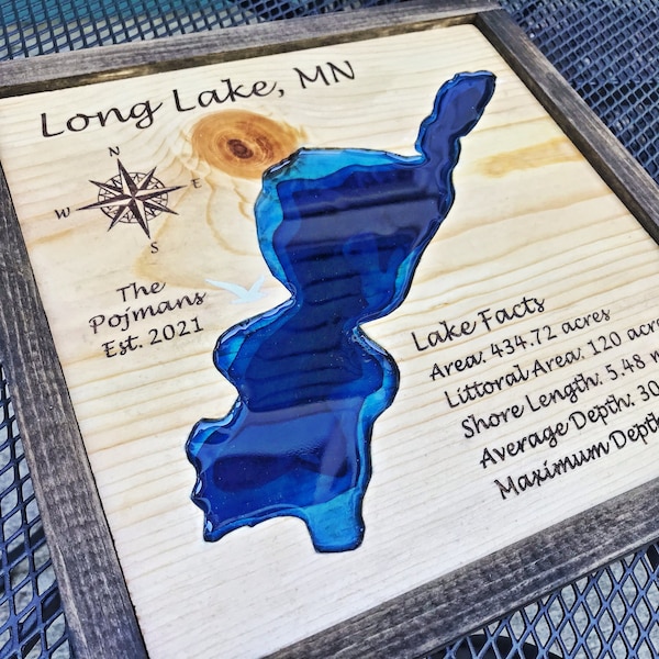 Custom Lake Map Resin - Etsy