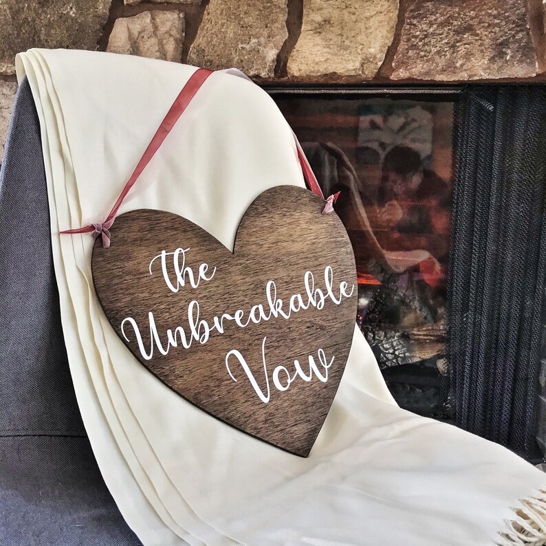 Custom Double Side Wedding Heart Shaped Wood Sign Just | Etsy