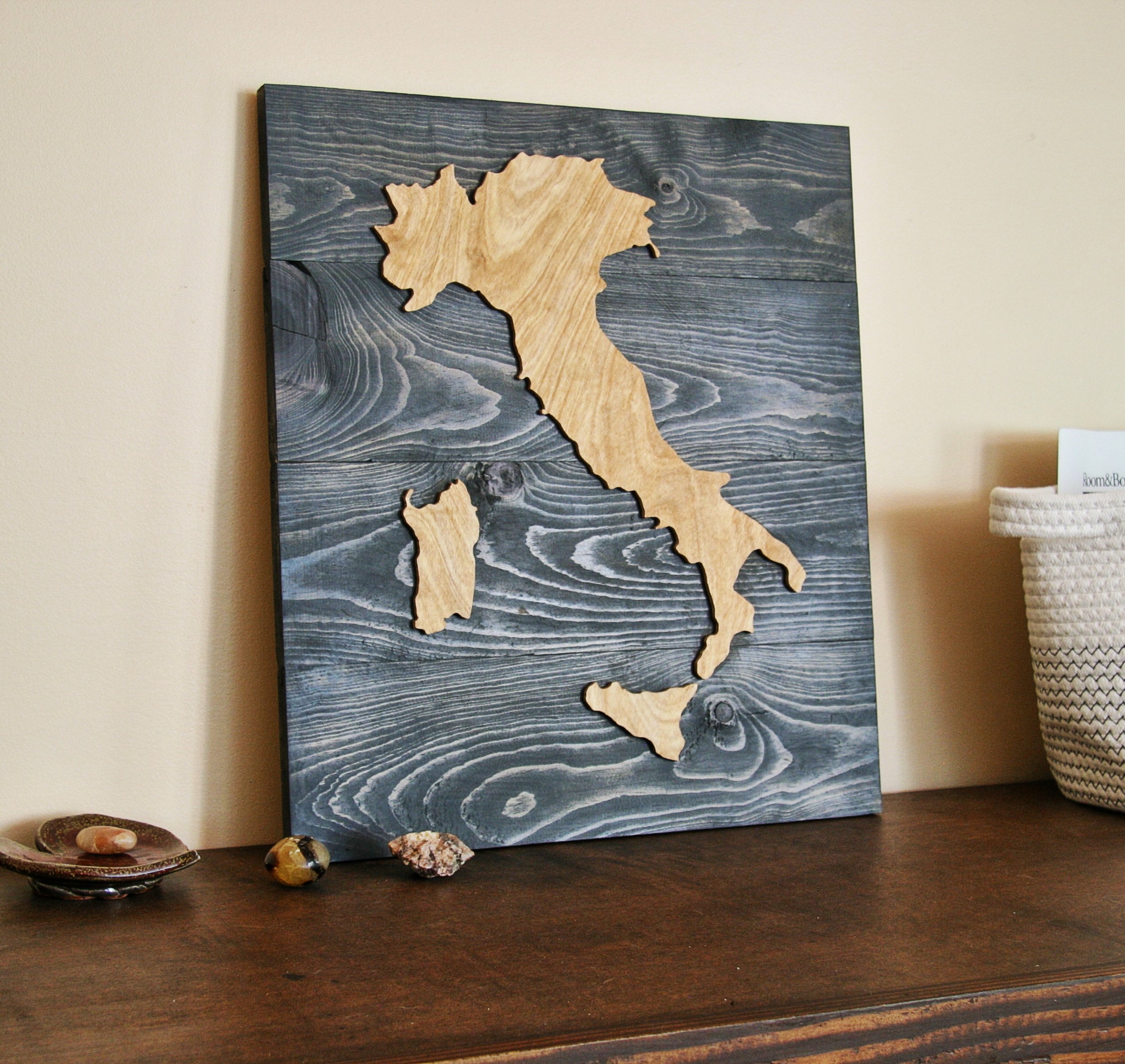 Custom Italy Italia Rustic Cut Out Wood Sign Any | Etsy