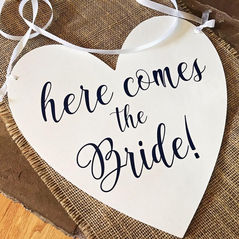 Custom Double Side Wedding Heart Shaped Wood Sign Just | Etsy