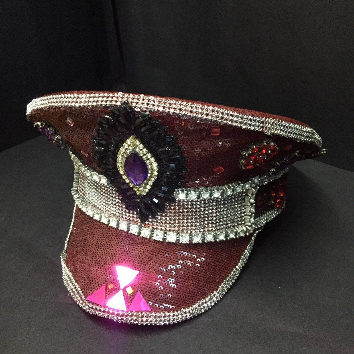 Hand Made Burning Man Cap in Maroon, Available in Size 57, 58, 59 Cm - Etsy