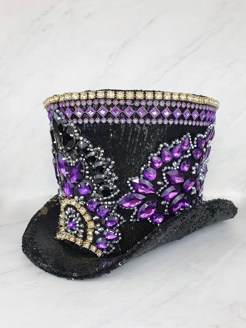 Scorpion Tail Black and Purple Full Size Cosplay Top Hat With Hand ...