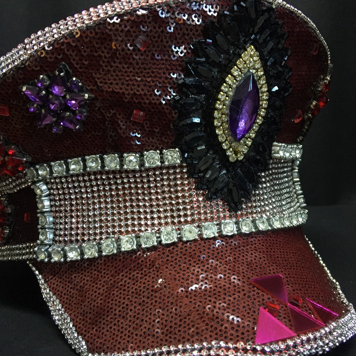 Hand Made Burning Man Cap in Maroon, Available in Size 57, 58, 59 Cm - Etsy