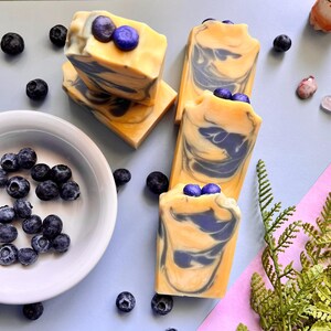 Blueberry Lemon Swirl Handmade Soap | Bar Soap | Bath and Body | Small ...