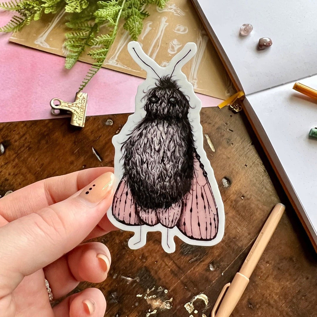 Goth Moth Vinyl Sticker | Bug | Laptop Decal | Planner Sticker ...