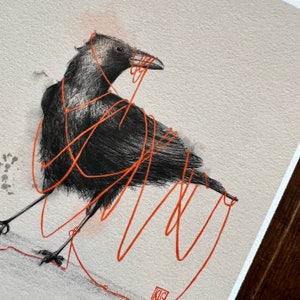 Tangled Crow Art Print | Bird | Illustration | Art | Giclee | Wall ...